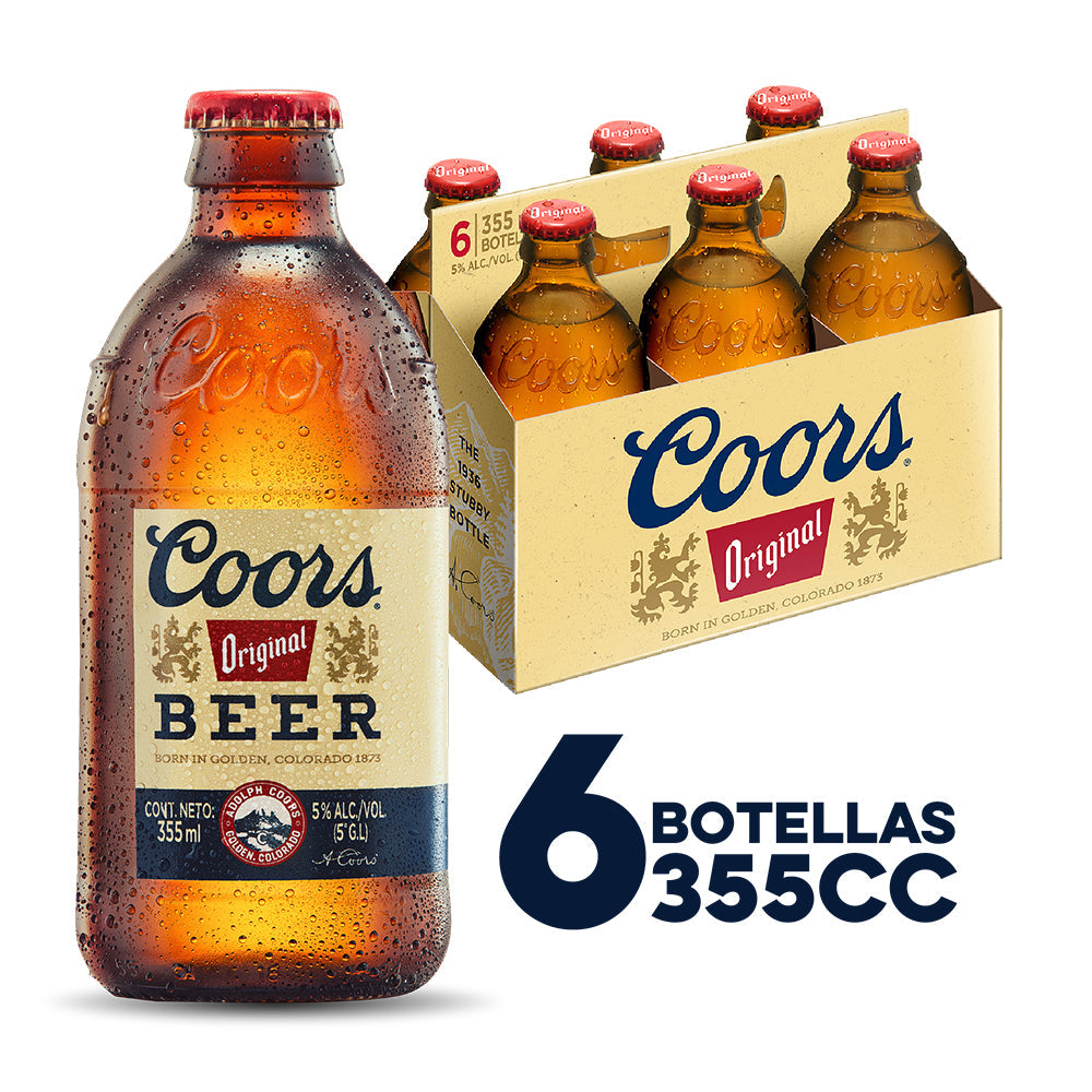 6x Cervezas Coors Original Botellín 355cc – Tost Express