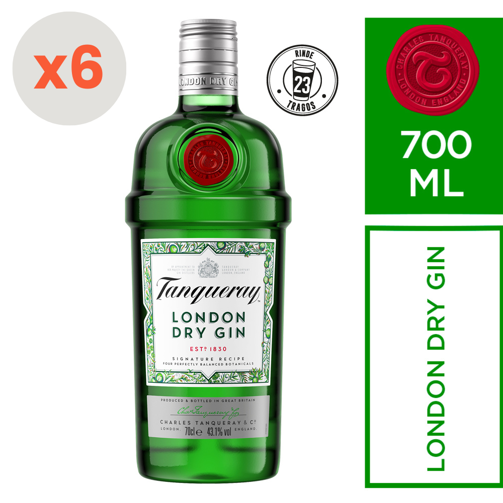 6x Gin Tanqueray London Dry 700cc – Tost Express